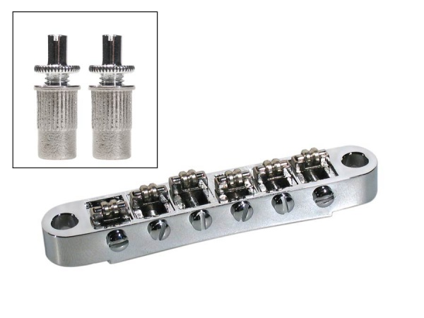 Boston Roller Bridge for Electric Guitar, Chrome - jimmyegypt.com