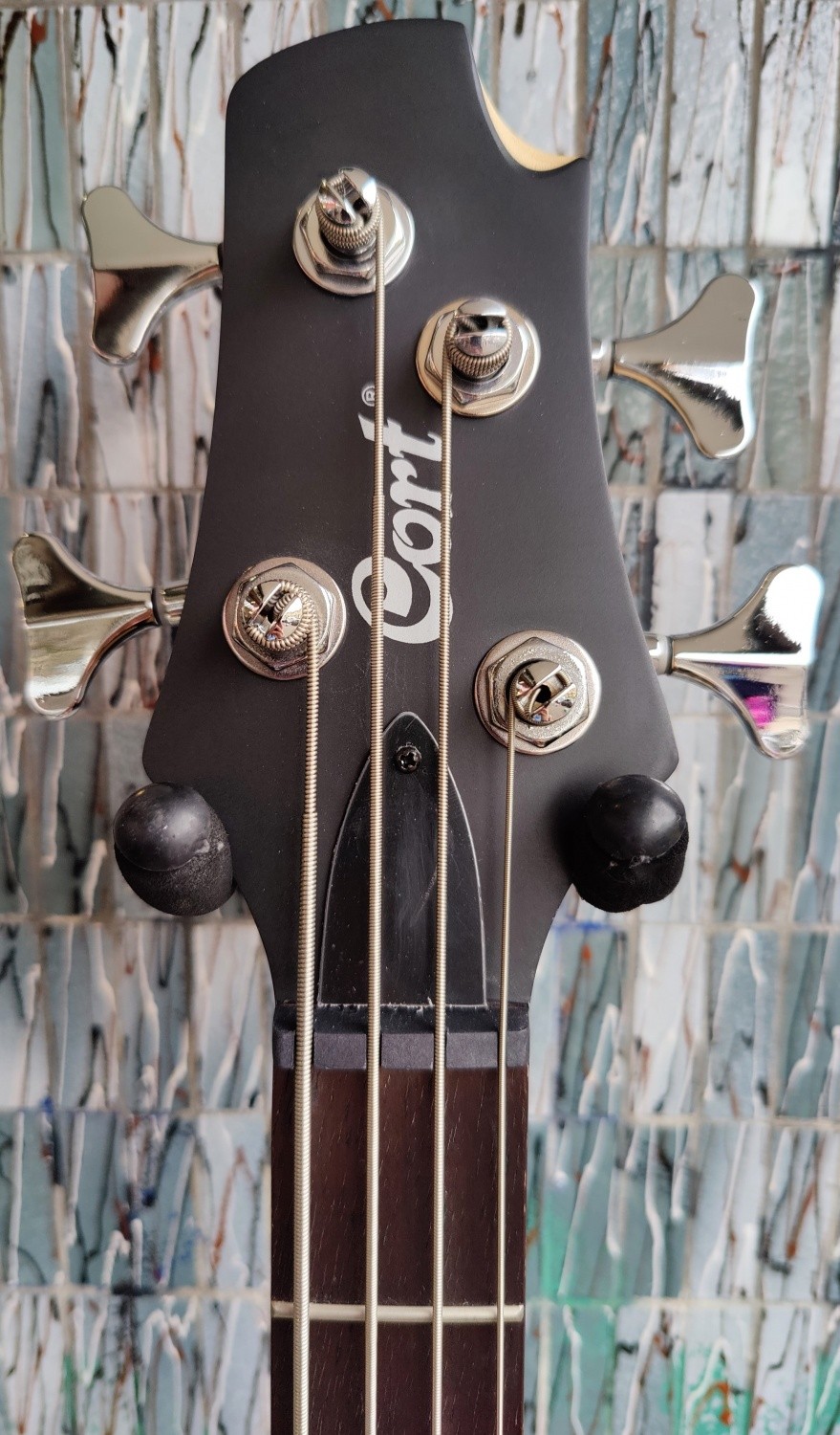Cort Action Bass Junior Short Scale Bass, Open Pore Black Cherry ...
