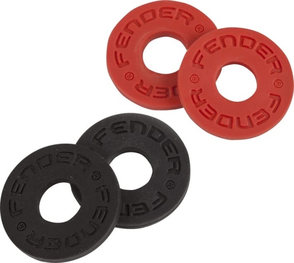 Fender Strap Blocks 4-Pack, 2 Black and 2 Red - jimmyegypt.com