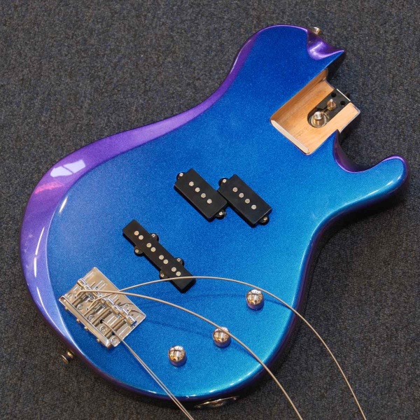 Journey Instruments Overhead OEB990BP Bass Travel Guitar, Blue Purple ...