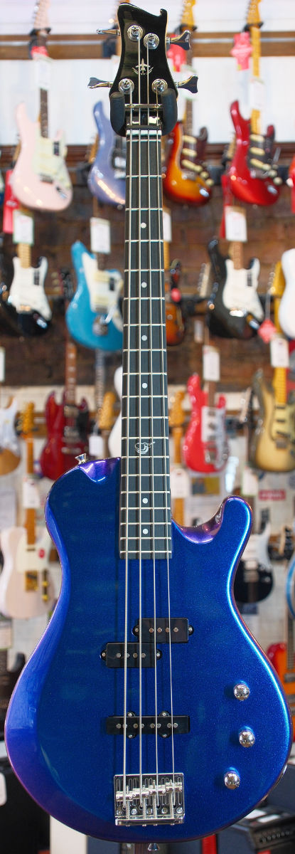Journey Instruments Overhead OEB990BP Bass Travel Guitar, Blue Purple ...