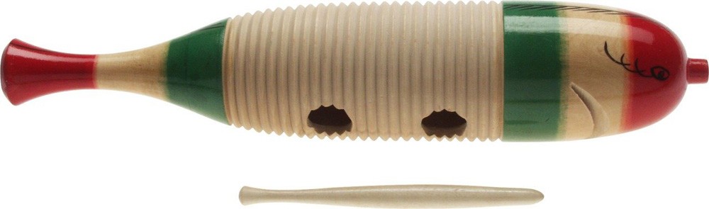Stagg Large Wooden Guiro, Fish Shape with Scraper - jimmyegypt.co.uk